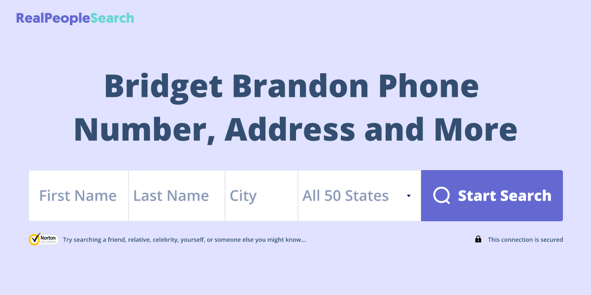 Bridget Brandon Phone Number, Address and More｜ RealPeopleSearch