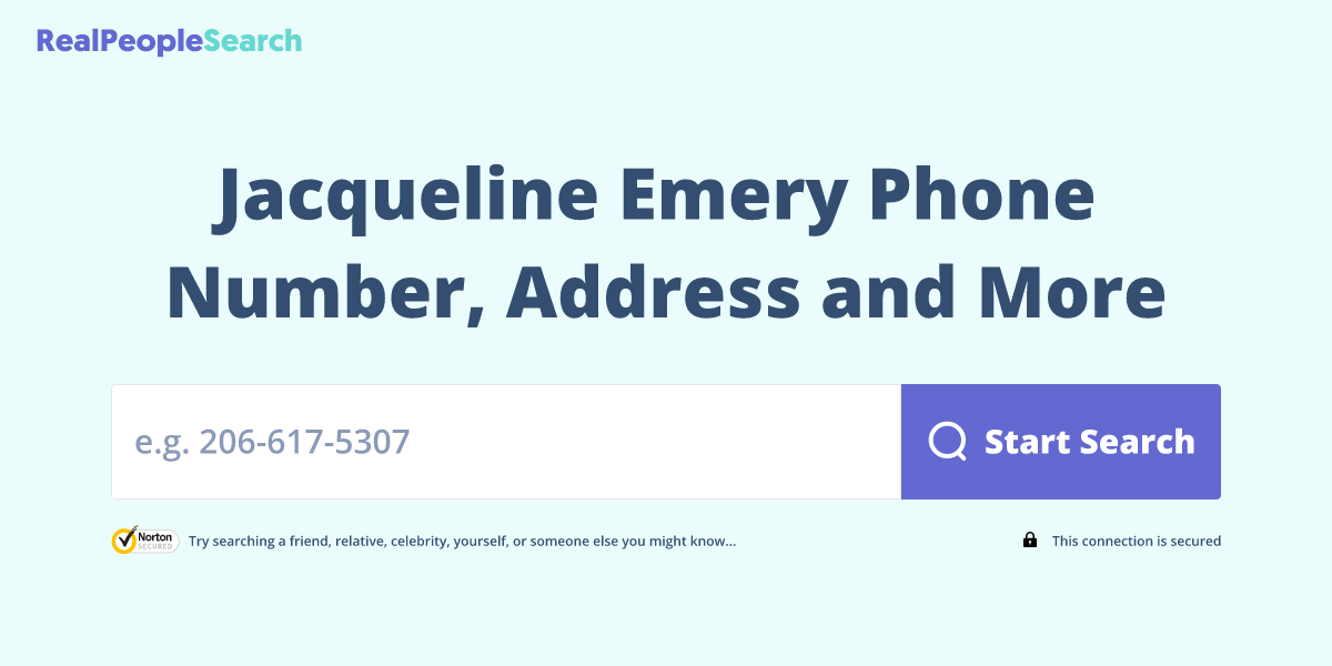 Jacqueline Emery Phone Number, Address and More｜ RealPeopleSearch