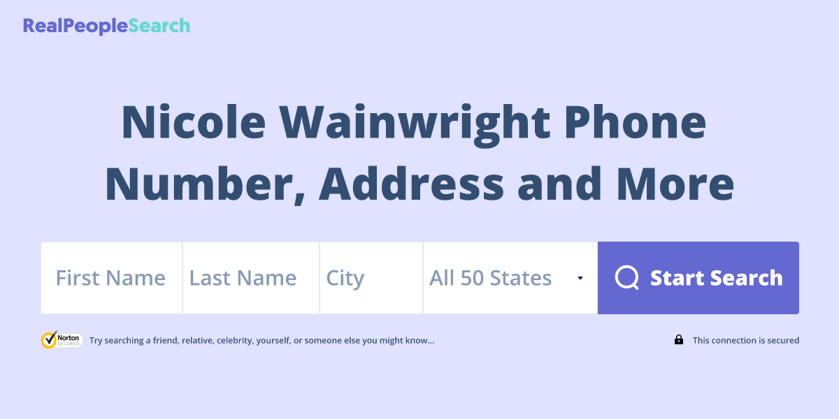 Nicole Wainwright Phone Number, Address and More｜ RealPeopleSearch