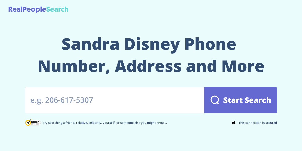 Sandra Disney Phone Number, Address and More｜ RealPeopleSearch