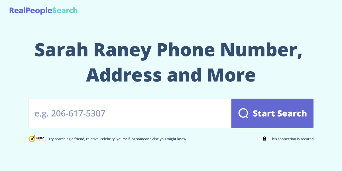 Sarah Raney Phone Number, Address and More｜ RealPeopleSearch