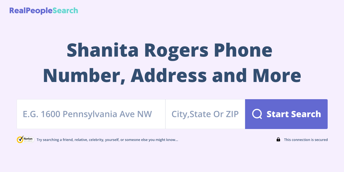 Shanita Rogers Phone Number, Address and More｜ RealPeopleSearch